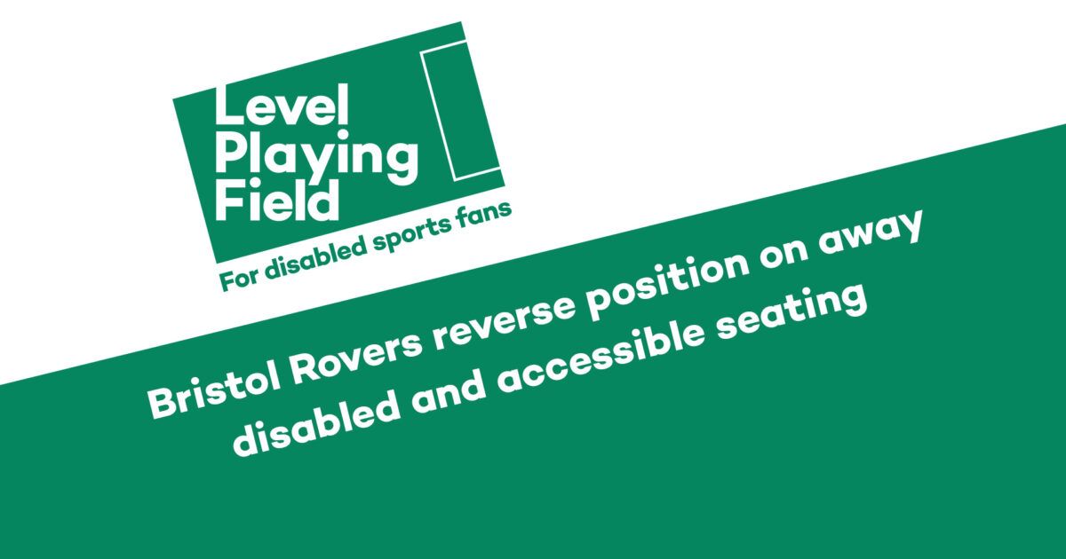 Bristol Rovers reverse position on away disabled and accessible seating ...