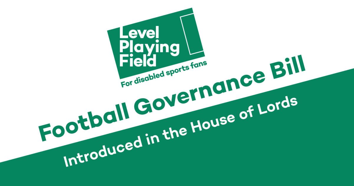 Encouraging introduction of Football Governance Bill - Level Playing Field